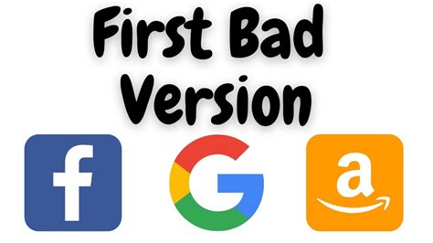 First Bad Version Leetcode First Bad Version Leetcode Python Leetcode Interview Question