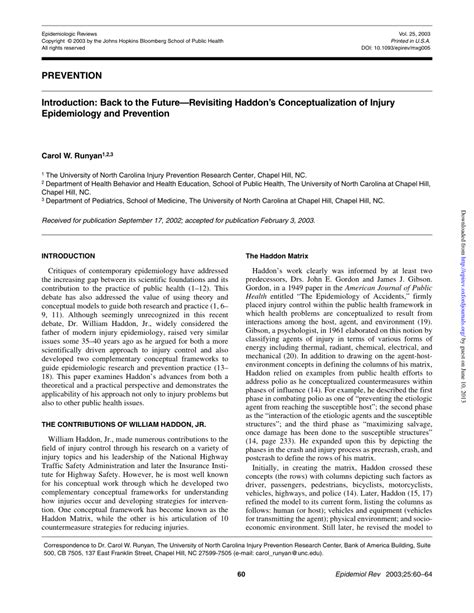 Pdf Introduction Back To The Future Revisiting Haddons