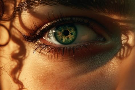 Premium Ai Image A Green Eye With A Green Pupil