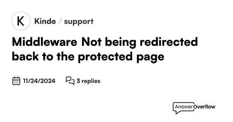 Middleware Not Being Redirected Back To The Protected Page Kinde