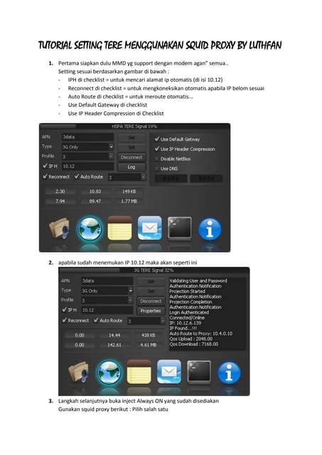 Tutorial Setting Tere Menggunakan Squid Proxy By Luthfan Docx
