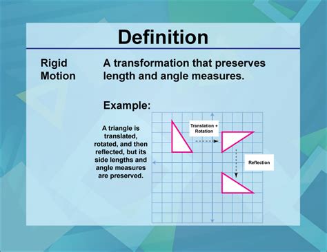 Definition Transformations Rigid Motion Media4math