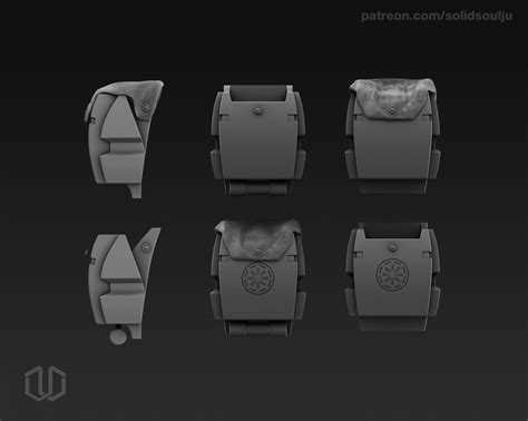 Clone Trooper Backpack Hasbro Black Series Hot Toys 3d Model 3d