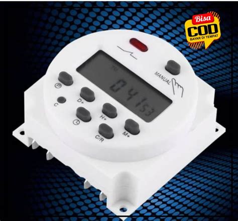 Digital Program Timer Stop Kontak Listrik Manualotomatis Sni Com 220v