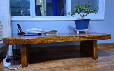 원목 통나무 거실 탁자 당근 중고거래