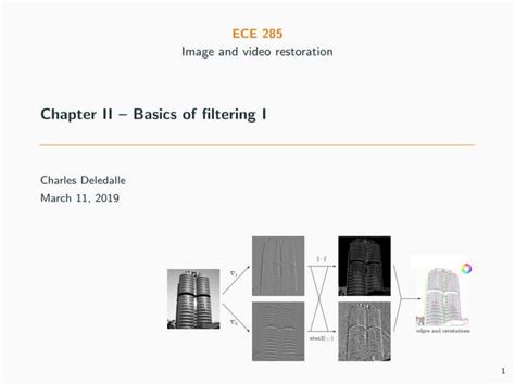 Ivr Chapter 2 Basics Of Filtering I Spatial Filters 25mb Ppt
