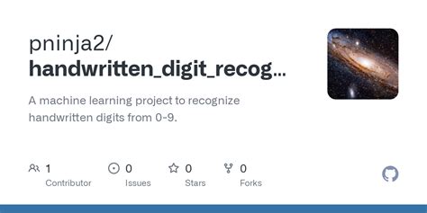 GitHub Pninja Handwritten Digit Recognition A Machine Learning Project To Recognize