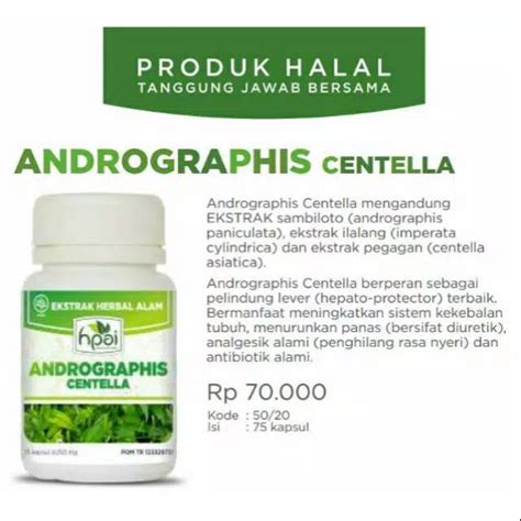 Andrographis Centella Hpai Sambiloto Leaf Extract Shopee Malaysia