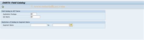 DXCF SAP Tcode DARTX Field Catalog DXCF SAP Tcode DARTX Field Catalog