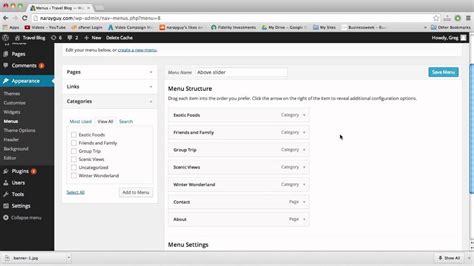 Custom Menus Drop Down Menus Wordpress Youtube Pertaining To Wordpress Custom Menu Template 10