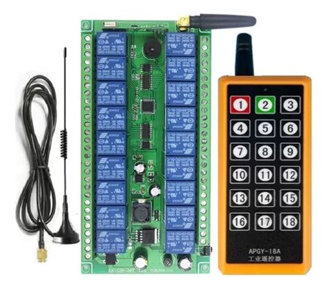 Placa Rele 18 Canais Longo Alcance Controle Remoto Nf Parcelamento Sem Juros