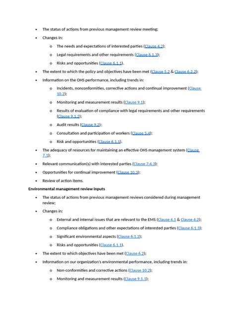The Status Of Actions From Previous Management Review Meeting Pdf