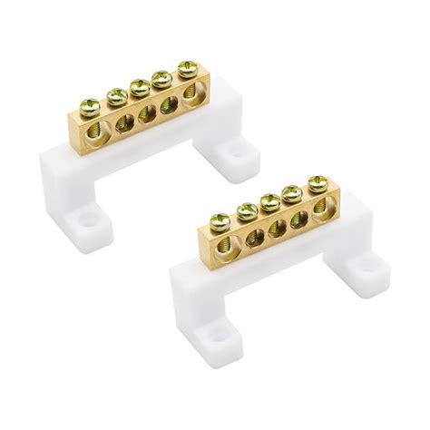 Buy Tnuocke 2pcs Grounding Bus Bar Terminal Bus Bar Terminal Block Brass Wire Screw Terminal