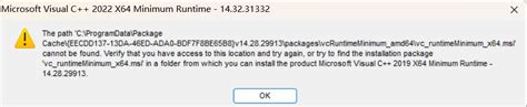 Unable To Install Visual C 2015 2022 Redistributable X64 Microsoft Qanda
