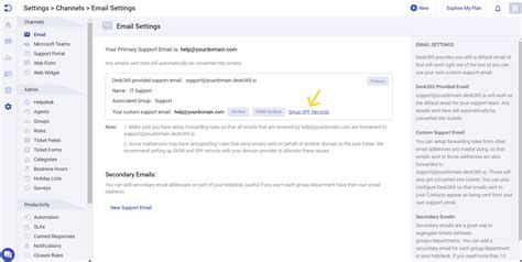 Email Domain Verification Using SPF Desk