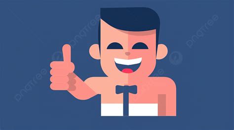 엄지손가락을 치켜세우는 애니메이션 남자 페이스북에 사진 어떻게 올려 배경 일러스트 및 사진 무료 다운로드 Pngtree