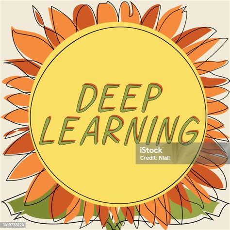 딥 러닝을 표시하는 표지판 비즈니스 접근 계층 적 추상화 인공 지능 알고리즘 프레임 잎과 꽃 주위와 중요한 공지 사항 내부