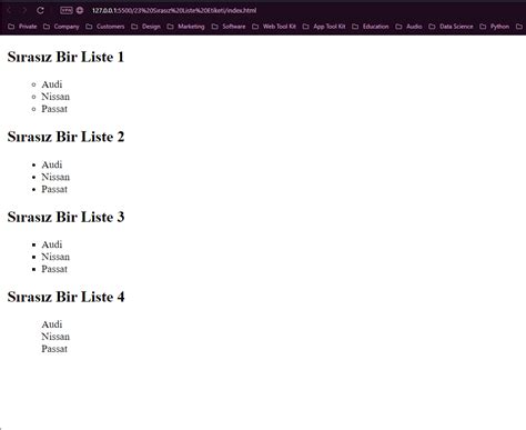 Frontend Developer Roadmap Html 5 Tutorial 29 Sırasız Liste Etiketi