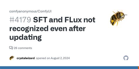 Sft And Flux Not Recognized Even After Updating · Issue 4179