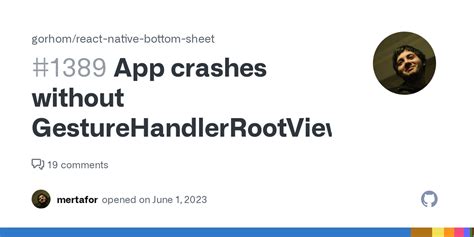 App Crashes Without GestureHandlerRootView Issue Gorhom React Native Bottom Sheet GitHub