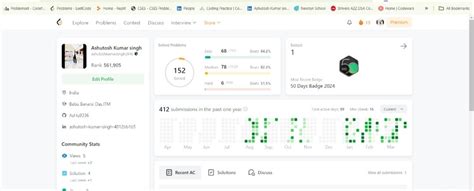 ashutosh kumar singh on linkedin leetcode dsa problemsolving