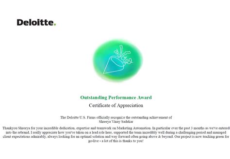 Shreeya Sadekar On Linkedin Deloitteconsulting Rewardsandrecognition Deloitteusi Excellence