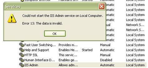 Unable To Start The IIS Admin Service On Local Computer Error Techyv
