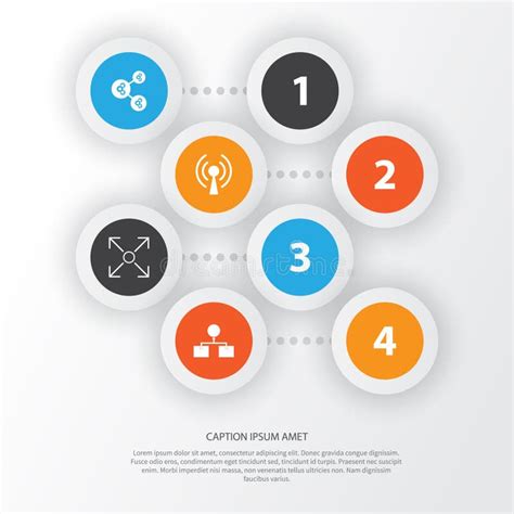 Machine Icons Set Collection Of Radio Waves Branching Program