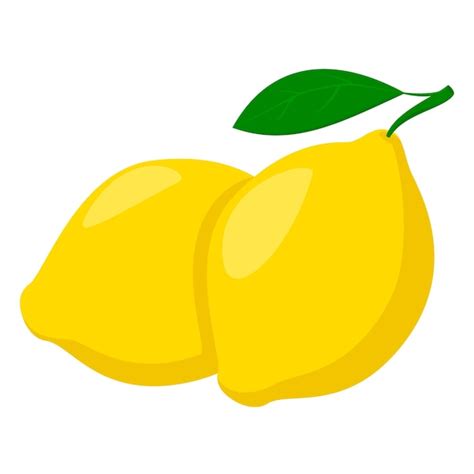 레몬 과일 아이콘 벡터 일러스트 레이 션 프리미엄 벡터