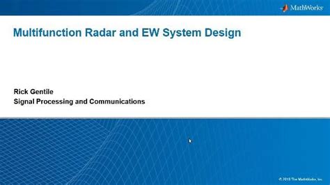 Multifunction Radar System Design MATLAB Simulink