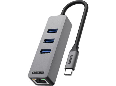 SITECOM USB C To Ethernet 3x USB Hub Kopen MediaMarkt
