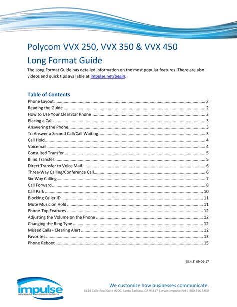 Polycom Vvx 250 Long Format Manual Pdf Download Manualslib