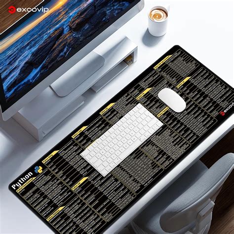 Python Cheat Sheet Mouse Pad Python Shortcut Keys Mouse Pad Desk