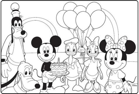 Mickey Mouse Birthday Coloring Pages Mickey Mouse Clubhouse Coloring