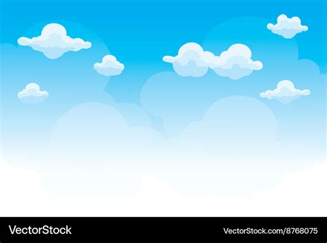 Group Of Clouds On Blue Sky Royalty Free Vector Image