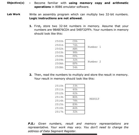 Solved Objectives ﻿become Familiar With Using Memory