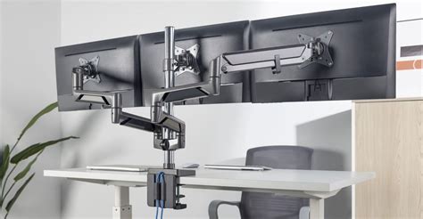 Buy Brateck Ldt37 C036up Mounted Triple Monitor Arm Space Grey Ldt37
