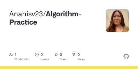 GitHub Anahisv23 Algorithm Practice