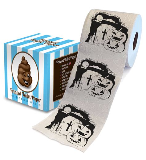 Printed Tp Halloween Night Printed Toilet Paper Gag T Scary Toilet