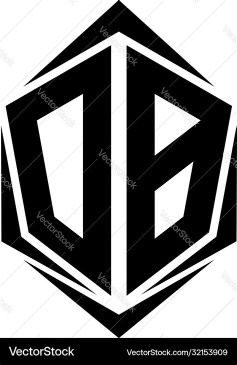 Initial Db Logo Design Db Logo Design Royalty Free Vector