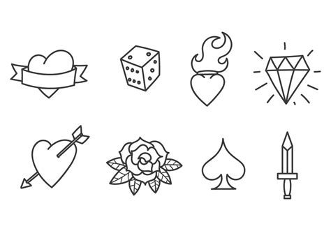 Old School Tattoo Vectors 121401 Vector Art At Vecteezy