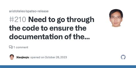 Need To Go Through The Code To Ensure The Documentation Of The Package