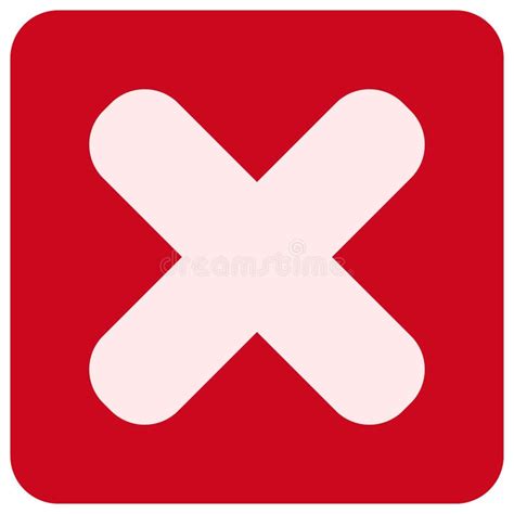 Close Button Vector Icon Flat Illustration Stock Vector Illustration