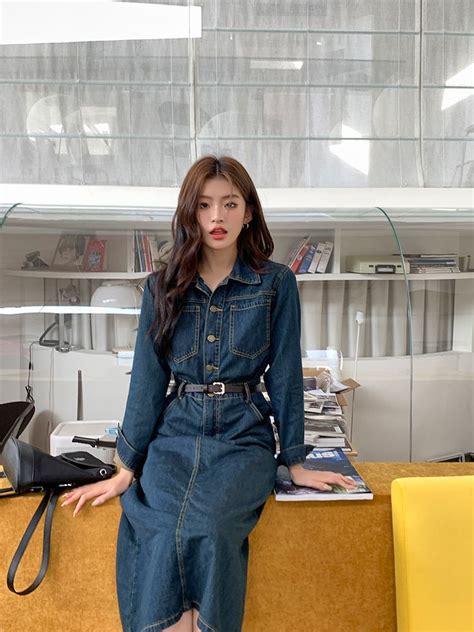 데님원피스 복고풍원피스 미니원피스 Op 2715