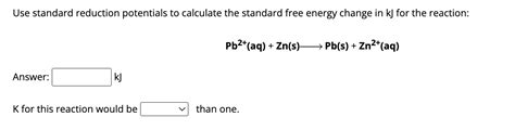 solved use standard reduction potentials to calculate the