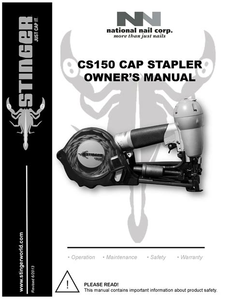 Nn Stinger Cs150 Owners Manual Pdf Download Manualslib