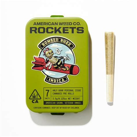 American Weed Co Bombed Buzz Indica Pre Roll Pack 05g X 7 Leafly