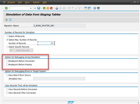 2752050 Sap S4hana Migration Object Modeler Ltmom How To Set Simulation Breakpoints In