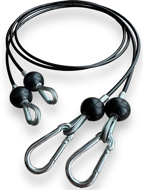 Treadlife Fitness Cables Wsnap Clips 2 X Cables Replacement For