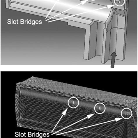 3 D Model Geometry And The Corresponding Mesh Used In The Simulations